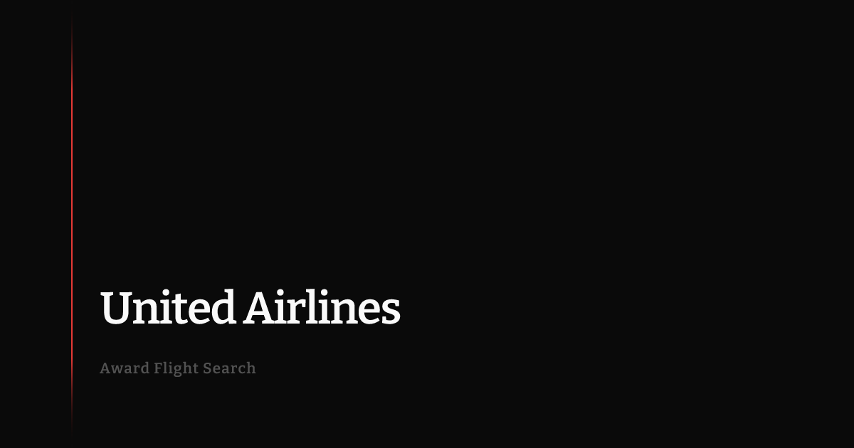 United Airlines Award Flights | Search | Award Travel Finder