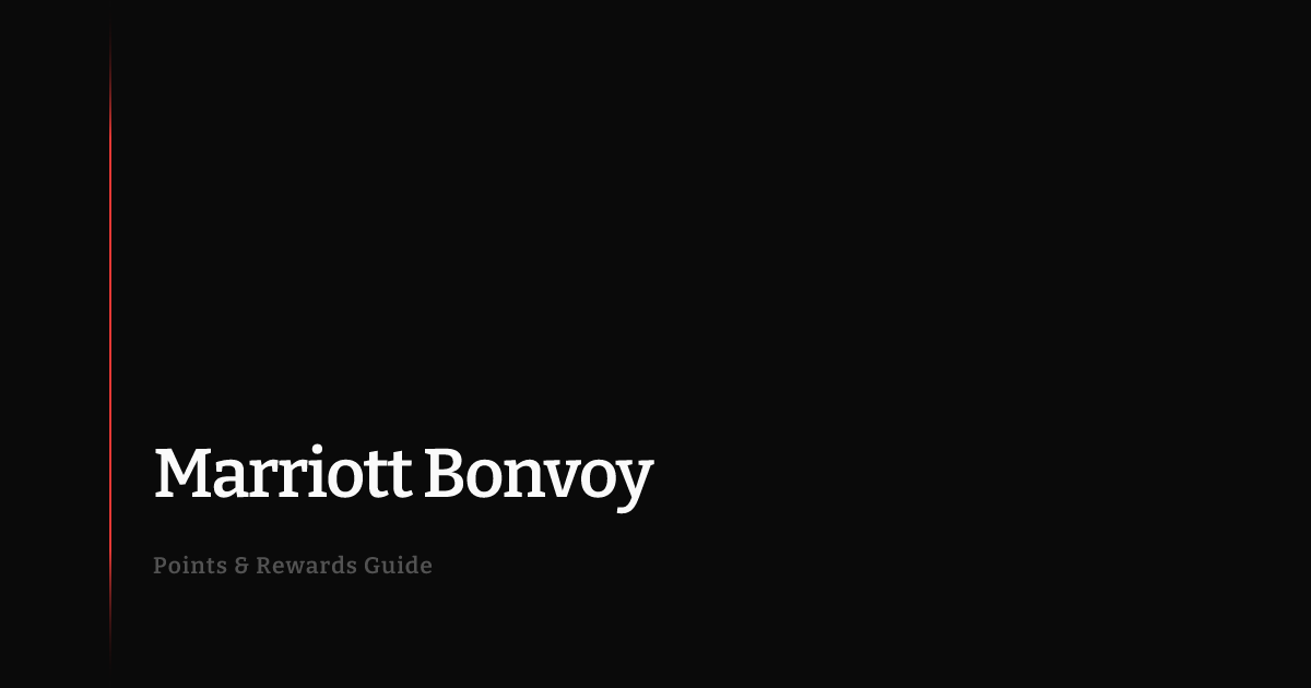 Marriott Bonvoy Points Guide | Award Chart & | Award Travel Finder