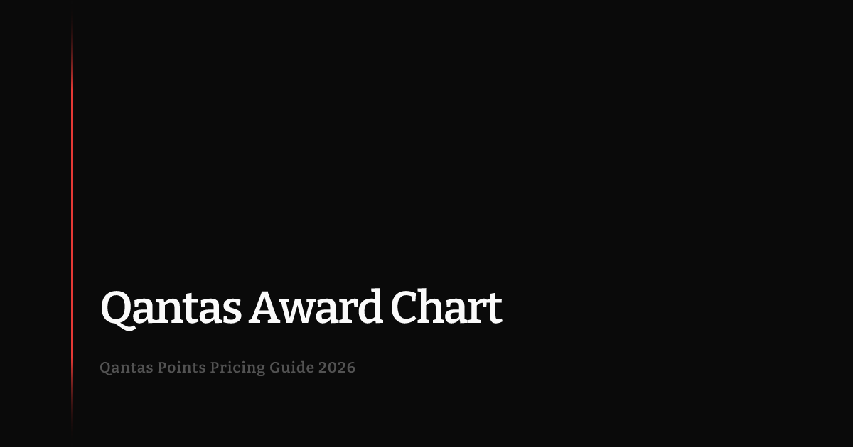 Qantas Award Chart 2026: Qantas Points Pricing, | Award Travel Finder